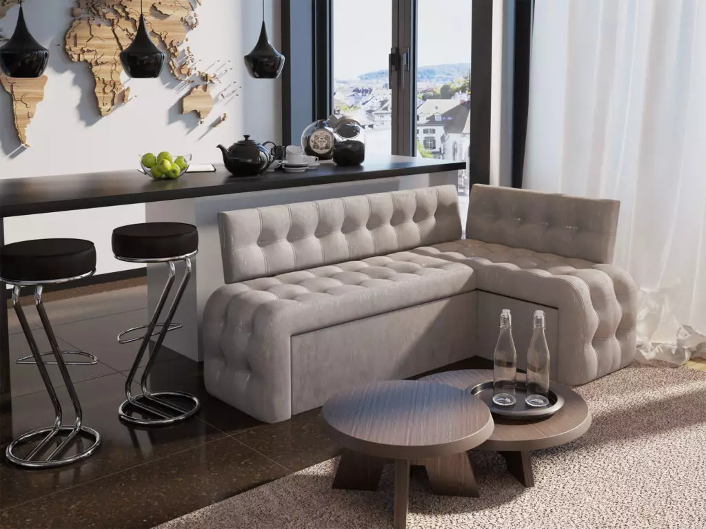 Kitchen with a sofa: design ideas and how to choose - Hackrea