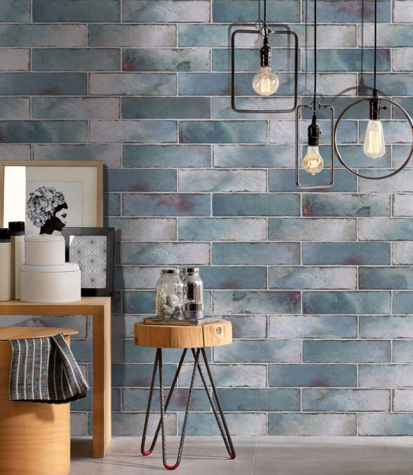 Brick effect tile: an easy way to give your walls a brick look - Hackrea