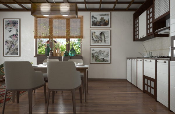 Japanese-style kitchen: interior design ideas - Hackrea