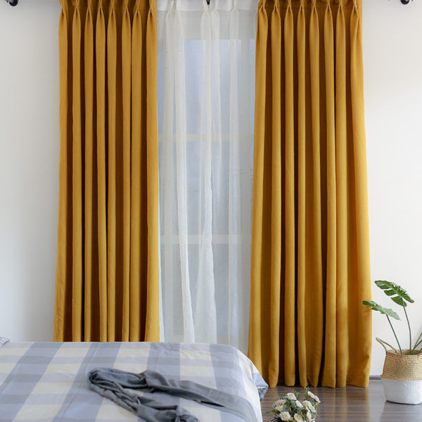 Yellow curtains: types, patterns, color combinations and design ideas ...