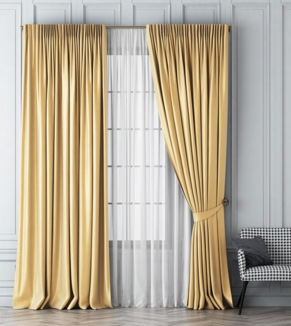 Yellow curtains: types, patterns, color combinations and design ideas ...