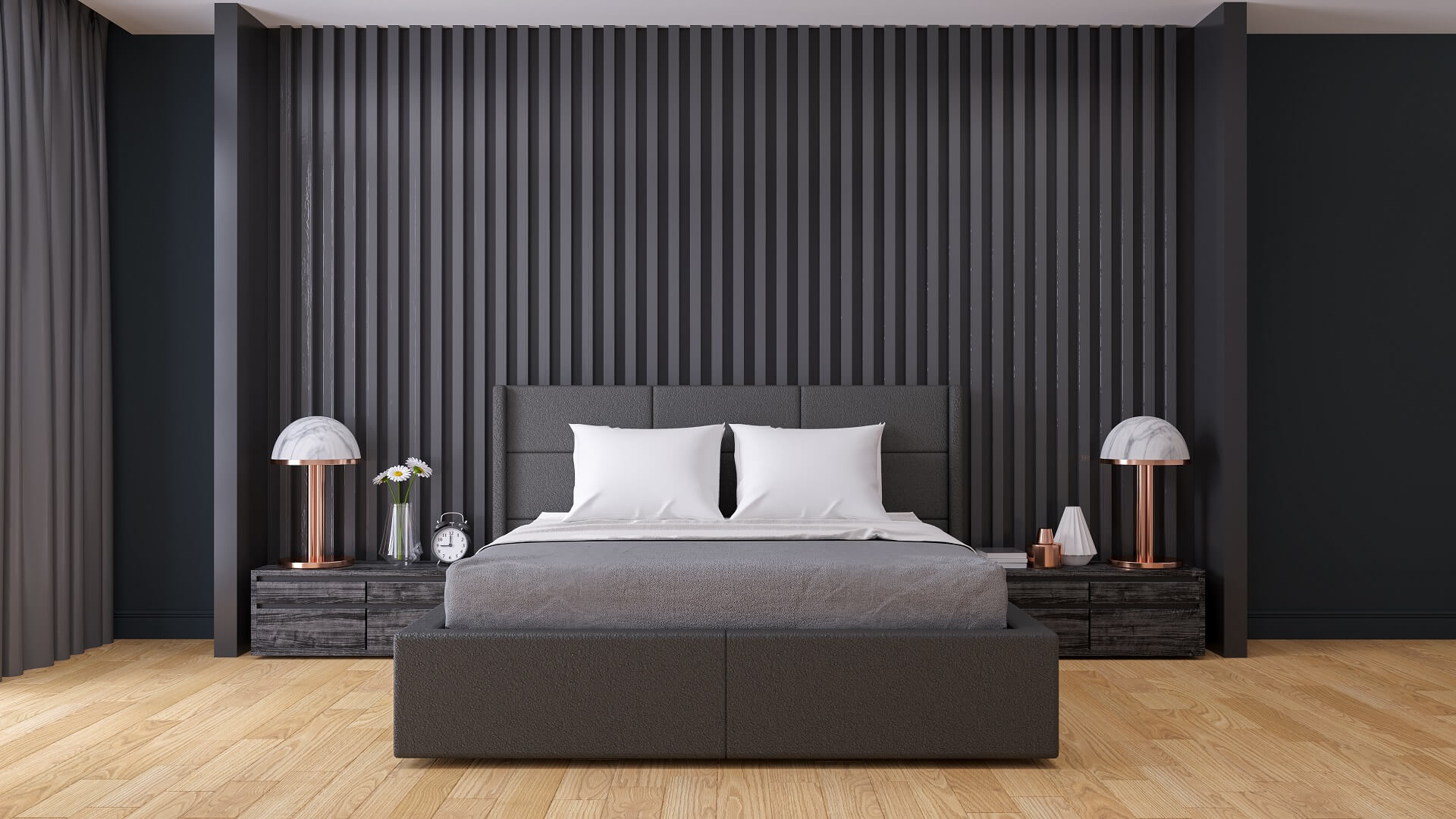 Wall behind bed: ideas for wall decoration behind the headboard - Hackrea