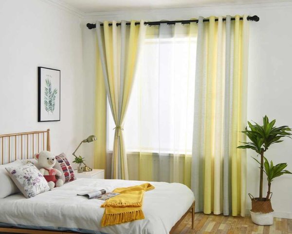 Yellow curtains: types, patterns, color combinations and design ideas ...