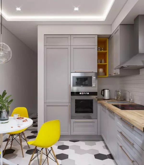 Square kitchen: layout and design ideas - Hackrea