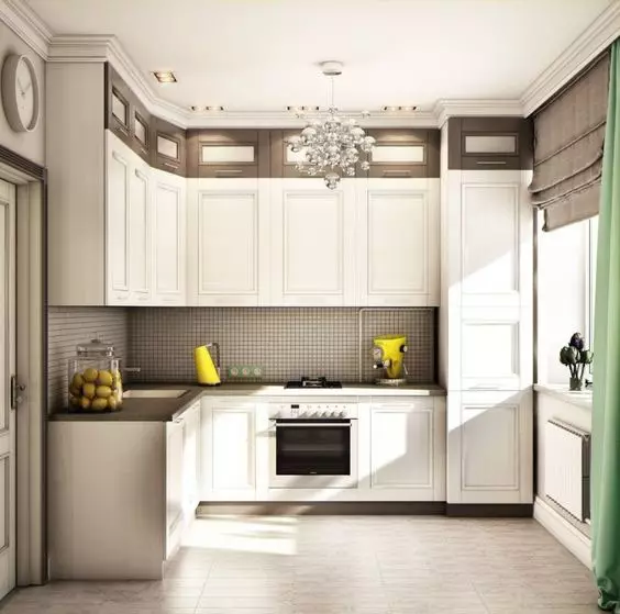 Square kitchen: layout and design ideas - Hackrea