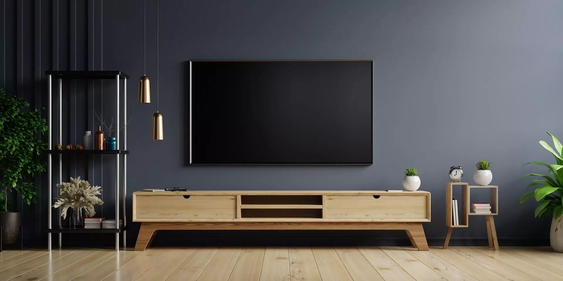 Parete TV (di accento): materiali, colori e idee d’arredamento moderne ...