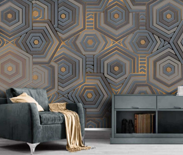 Geometric accent wall ideas (75+ Photos) - Hackrea