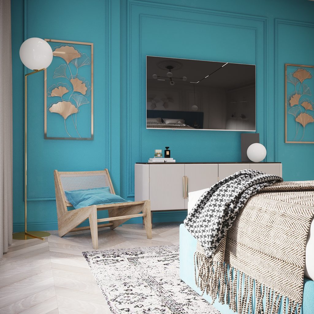 Modern Art Deco off-white TV stand with gold and stainless steel ...