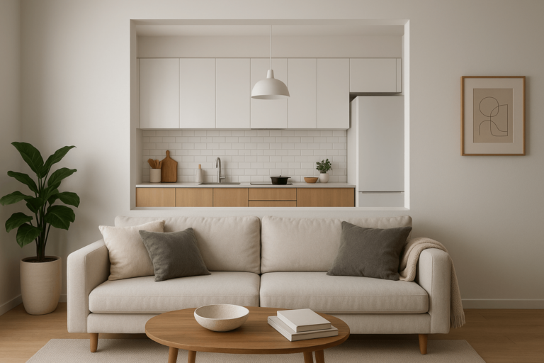 Living room half open kitchen wall (2+ photos) - Hackrea