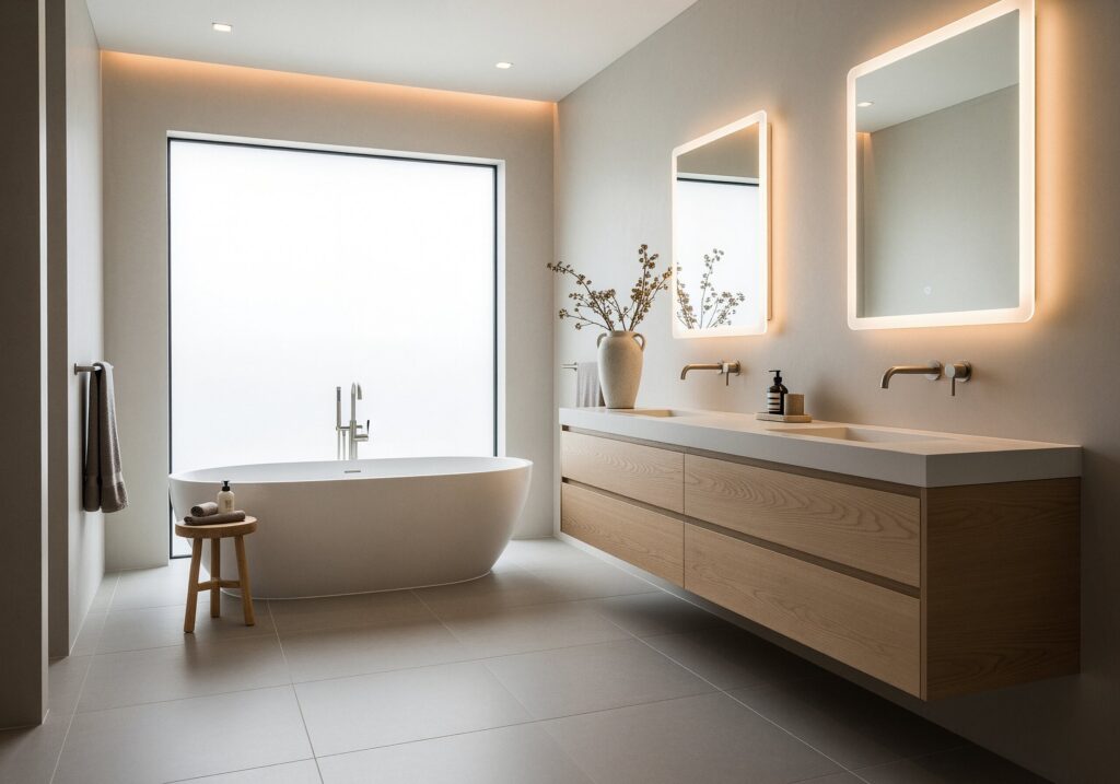 Tendances salle de bains 2026 : Formes sculpturales, métaux chauds et ...