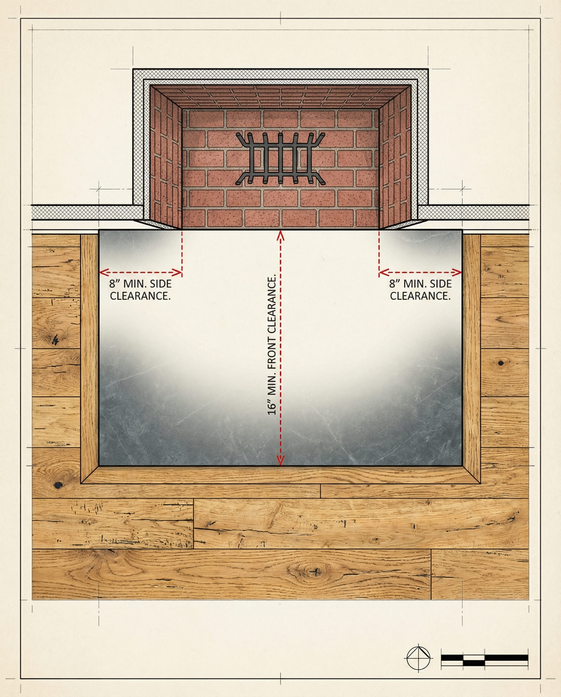 Standard Fireplace Dimensions 2026: Wood, Gas & Electric Sizes - Hackrea
