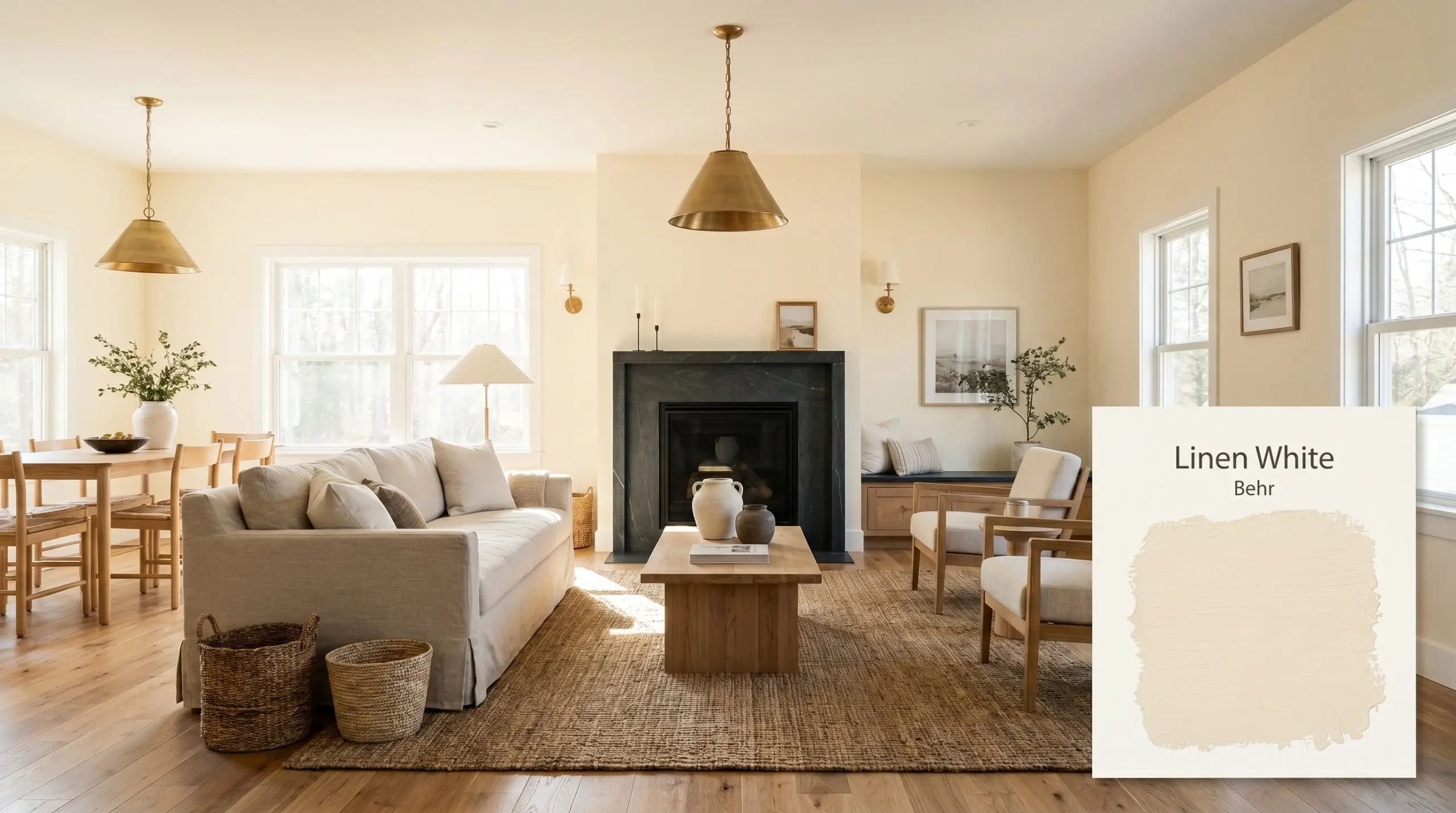 Behr Linen White 70: Paint Color DNA, Undertones & Pairings